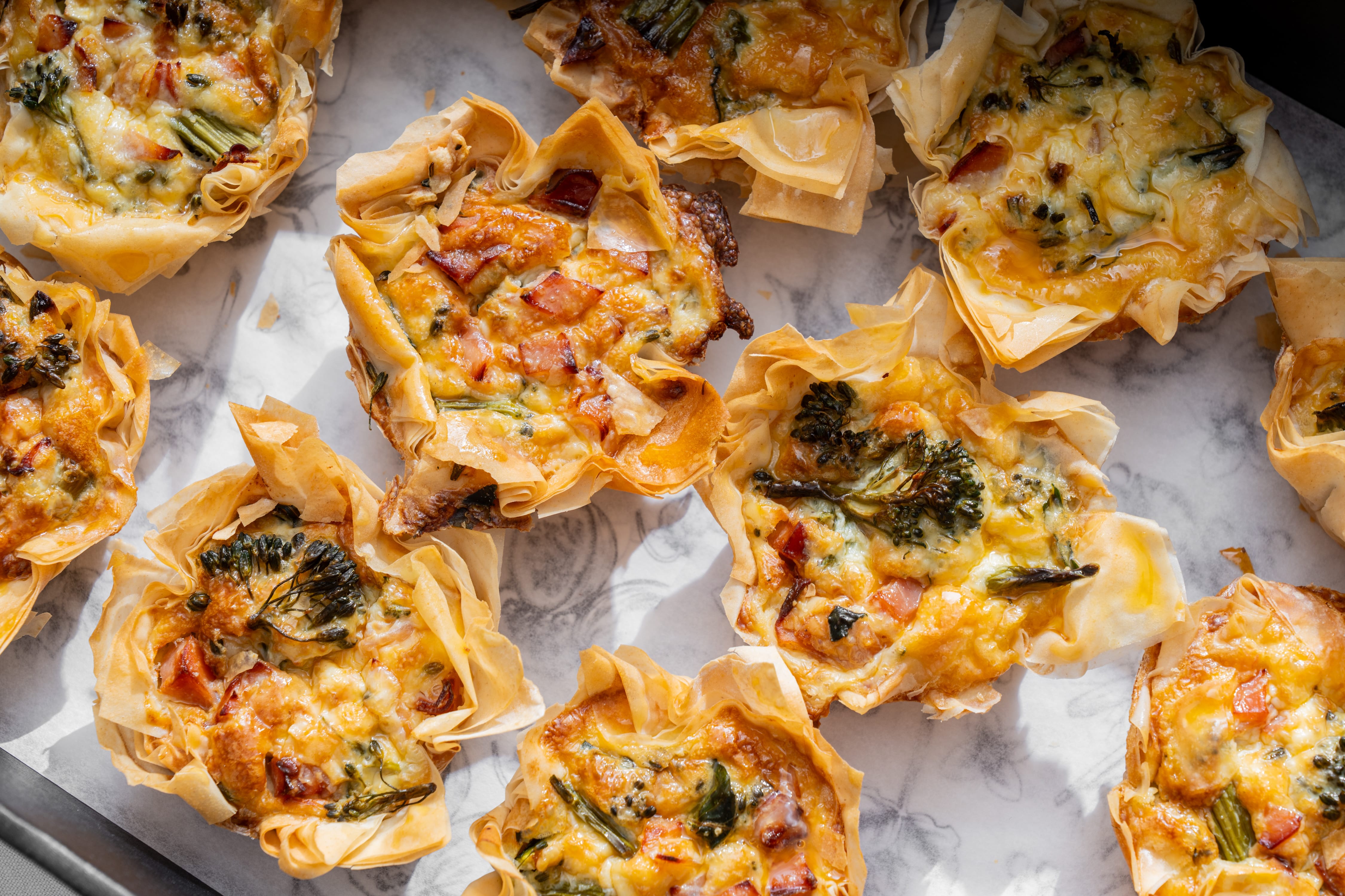 Mini Roast Vegetable Quiche – Catering by Simon Sandall